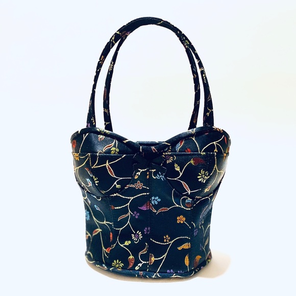 Bags | Floral Print Bustier Bust Shaped Handbag | Poshmark